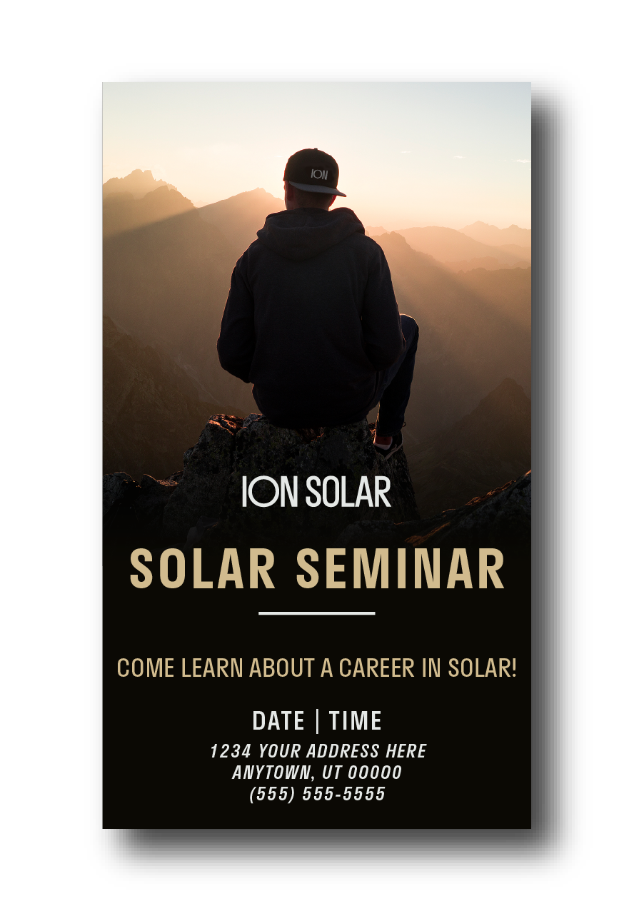 Solar Seminar Cards – Ion Solar Corporate Store