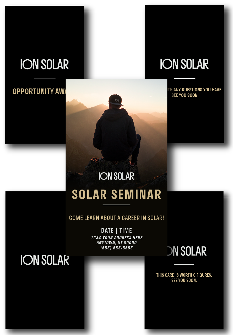 Solar Seminar Cards – Ion Solar Corporate Store